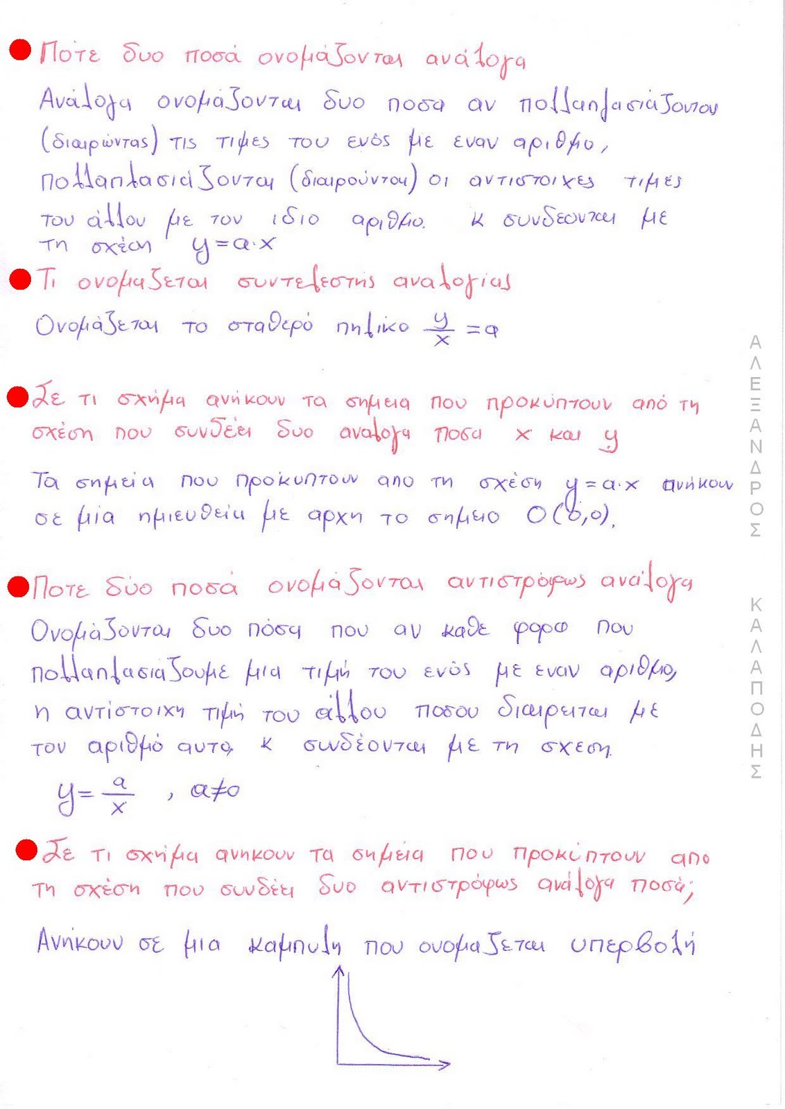 περι ΜΑΘΗΜΑΤΙΚΩΝ: Θεωρια Α' ΓΥΜΝΑΣΙΟΥ