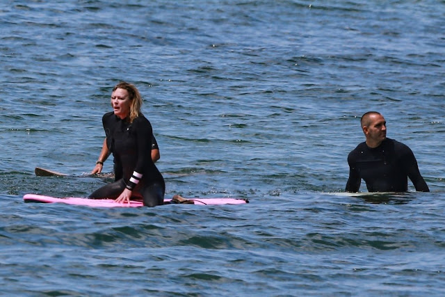 Robin Wright Surfing at a Beach in Malibu 12 JUn-2020