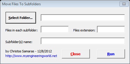 Move Files To Subfolders - My Engineering World
