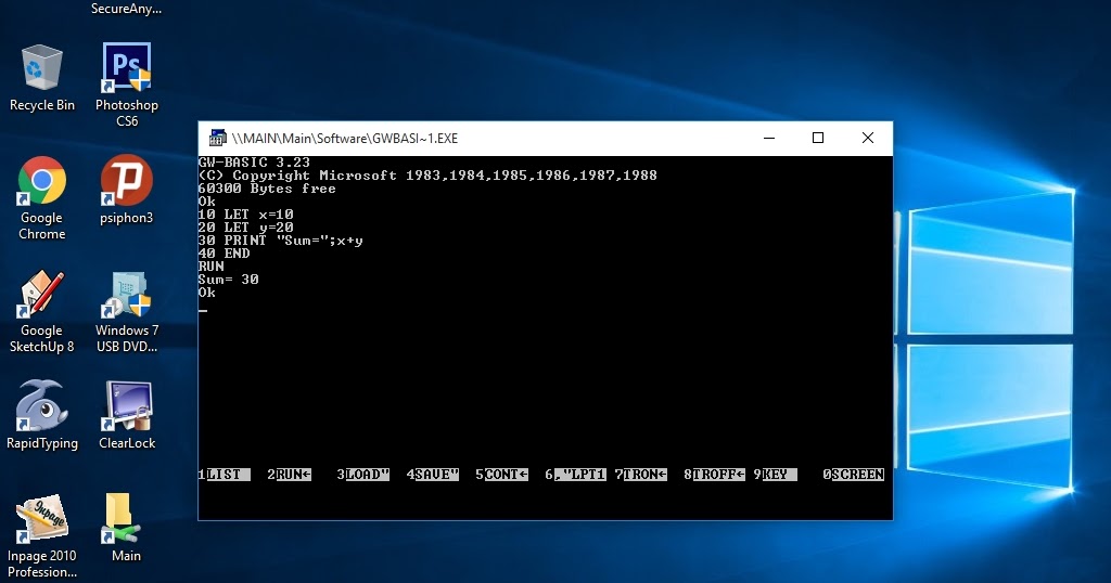 Basic Programming Language GW Basic Windows Basic Programming Language GW Basic Windows