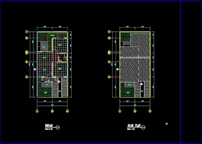 Sample Denah Rumah Tinggal 6x13m AutoCAD ~ PitoeCAD