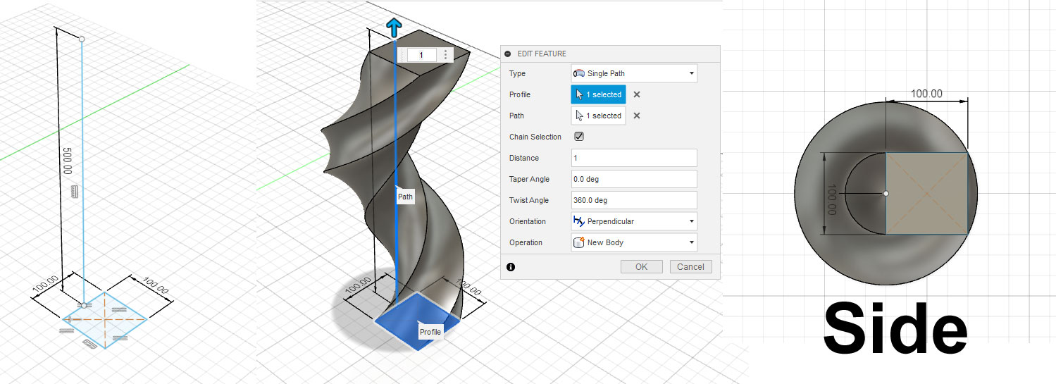 Tango of the Geeks: Sweep Command Twisting and Path Placement in Fusion 360