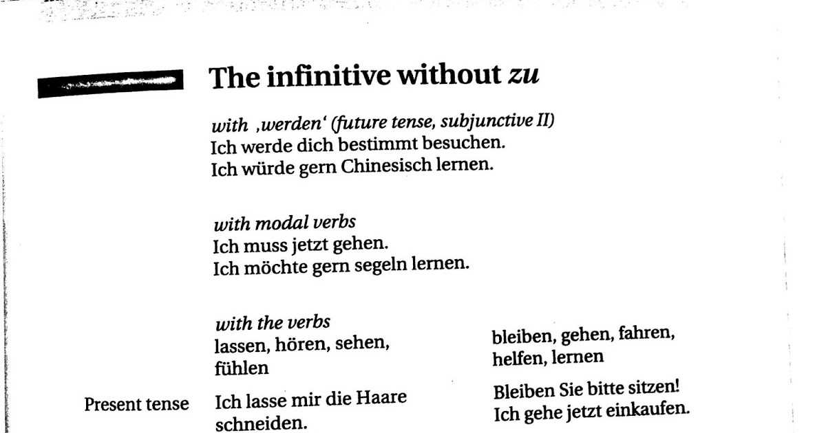 The Infinitive in German Language | Learn Deutsch (German) and Study Abroad