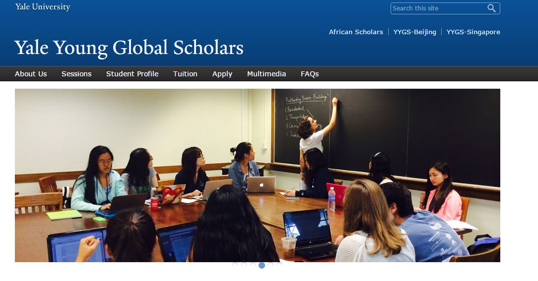 Fly4studiesCameroon: Yale Young Global Scholars Program For High School ...