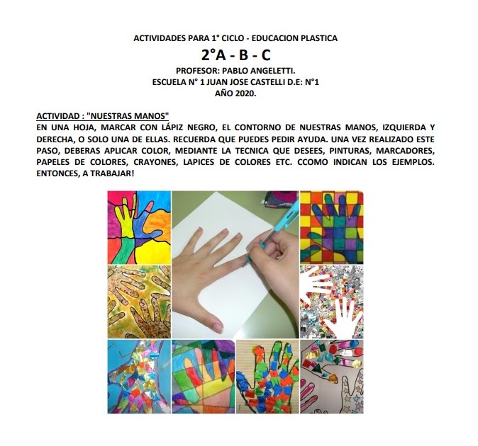 Segundo grado Castelli: Actividad de Ed. Plástica