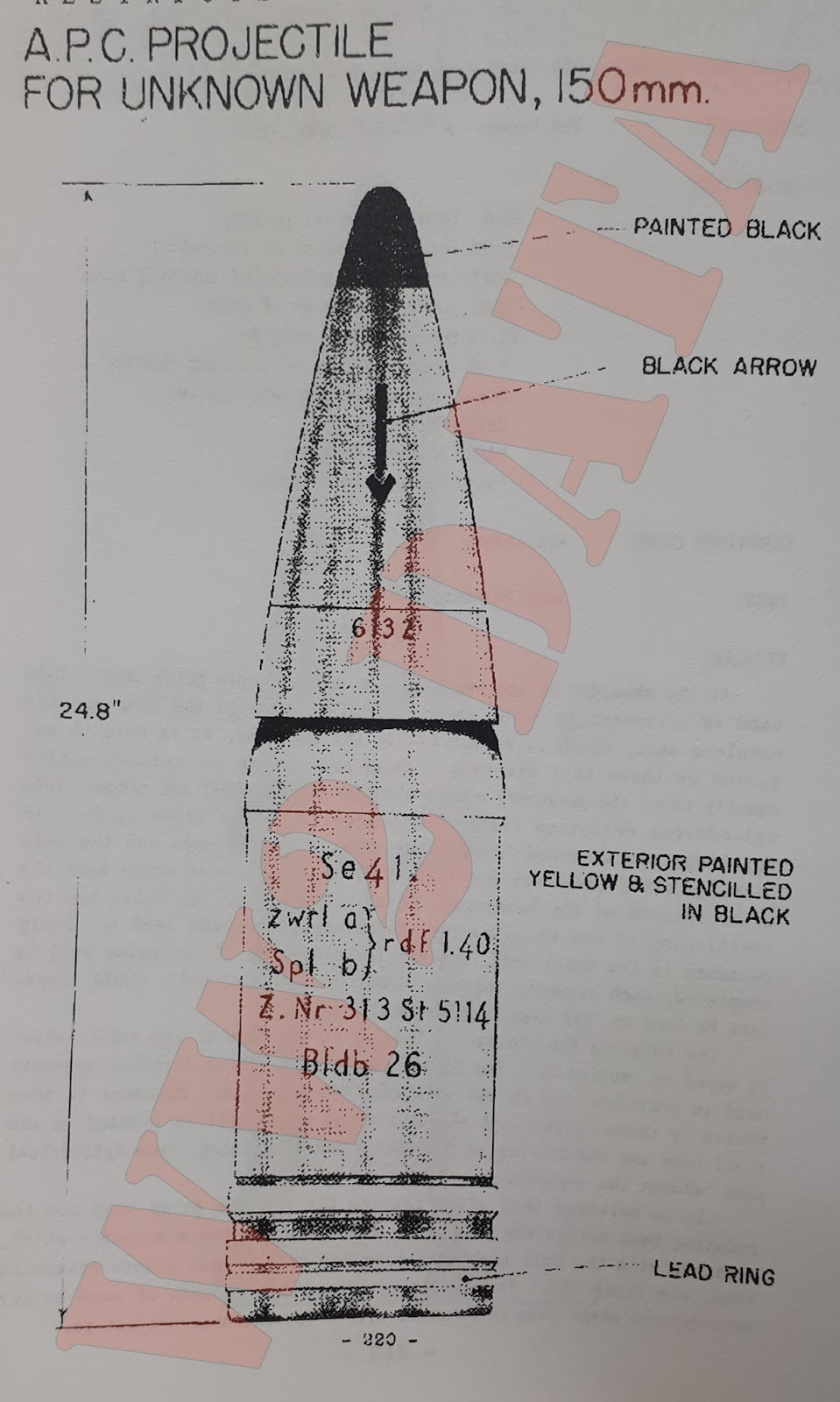 WW2 Equipment Data: German Projectiles - 150mm Projectiles Part 3