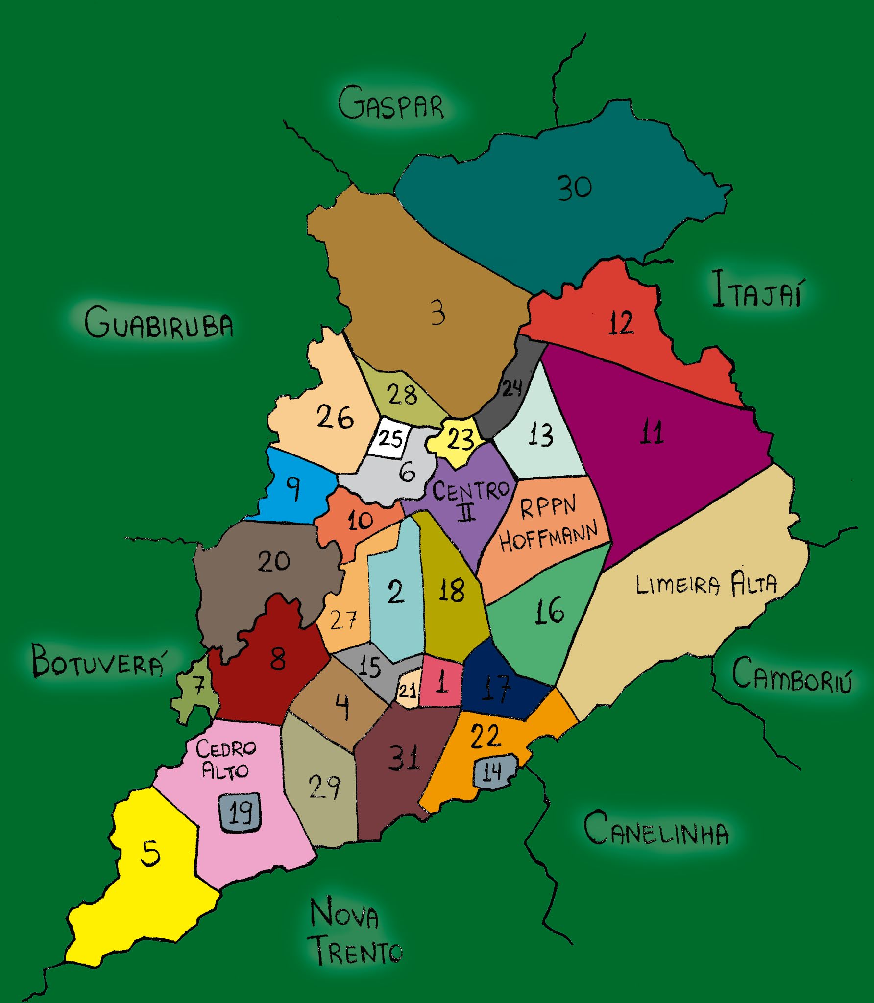 CURIOSIDADES SOBRE OS BAIRROS DE BRUSQUE - Manual do Brusquense.