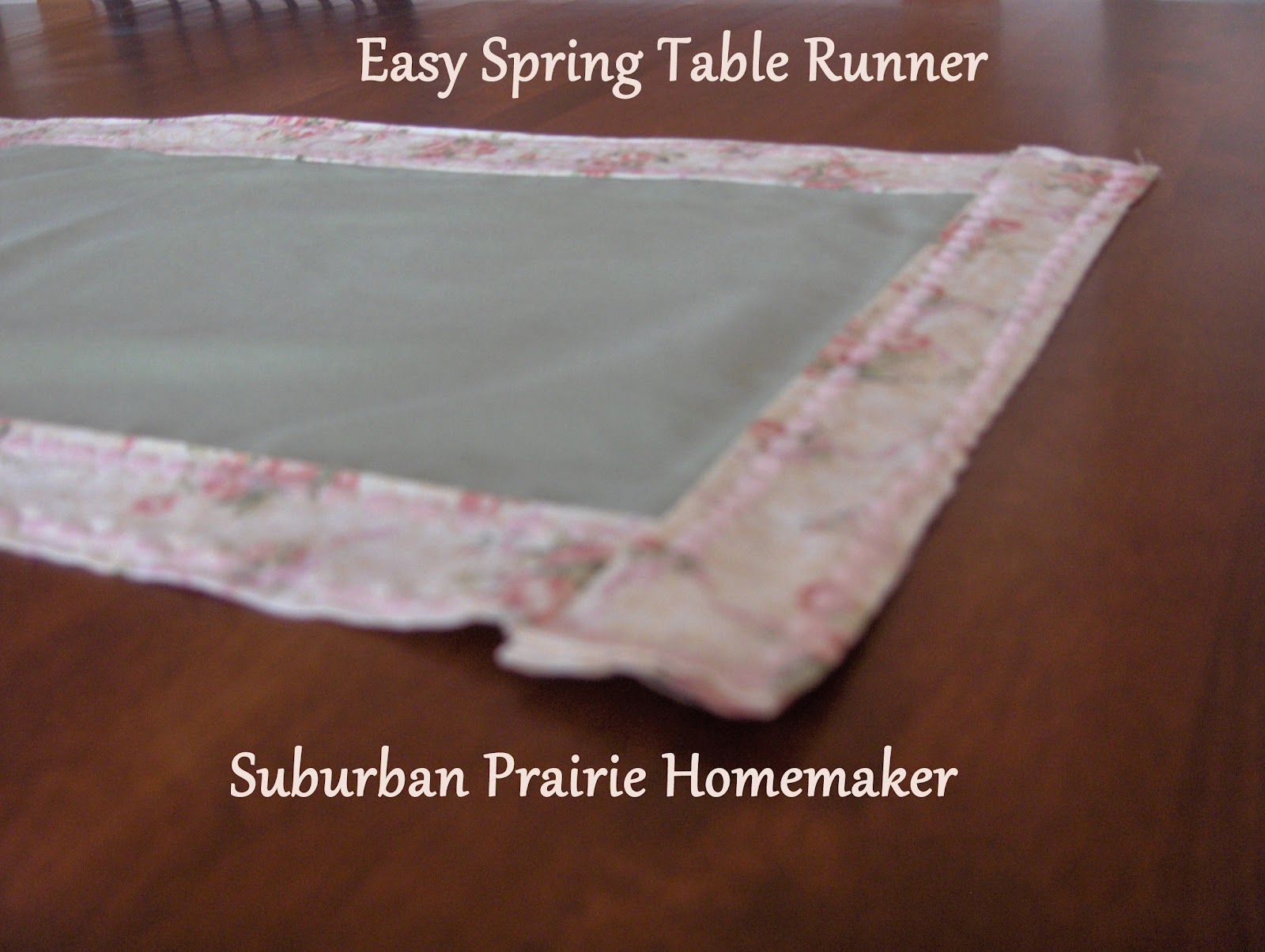 Suburban Prairie Homemaker: One Yard Wednesday - Easy Spring Table Runner