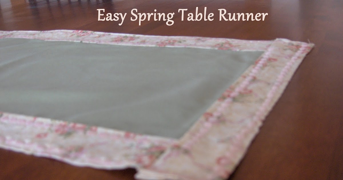 Suburban Prairie Homemaker: One Yard Wednesday - Easy Spring Table Runner