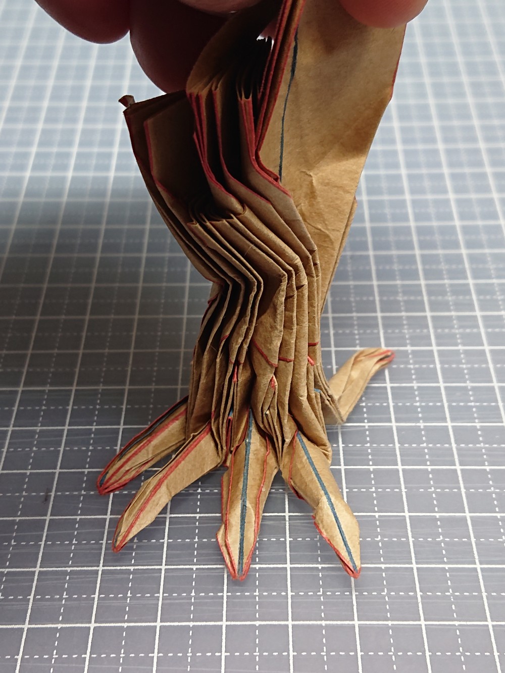 Bookman's ORIGAMI blog: 龍神3.5 部分折り 脚部 : Ryujin 3.5 Partial folding Leg