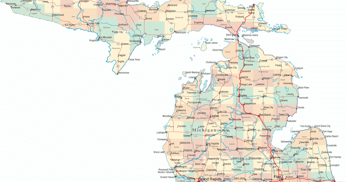 Michigan map