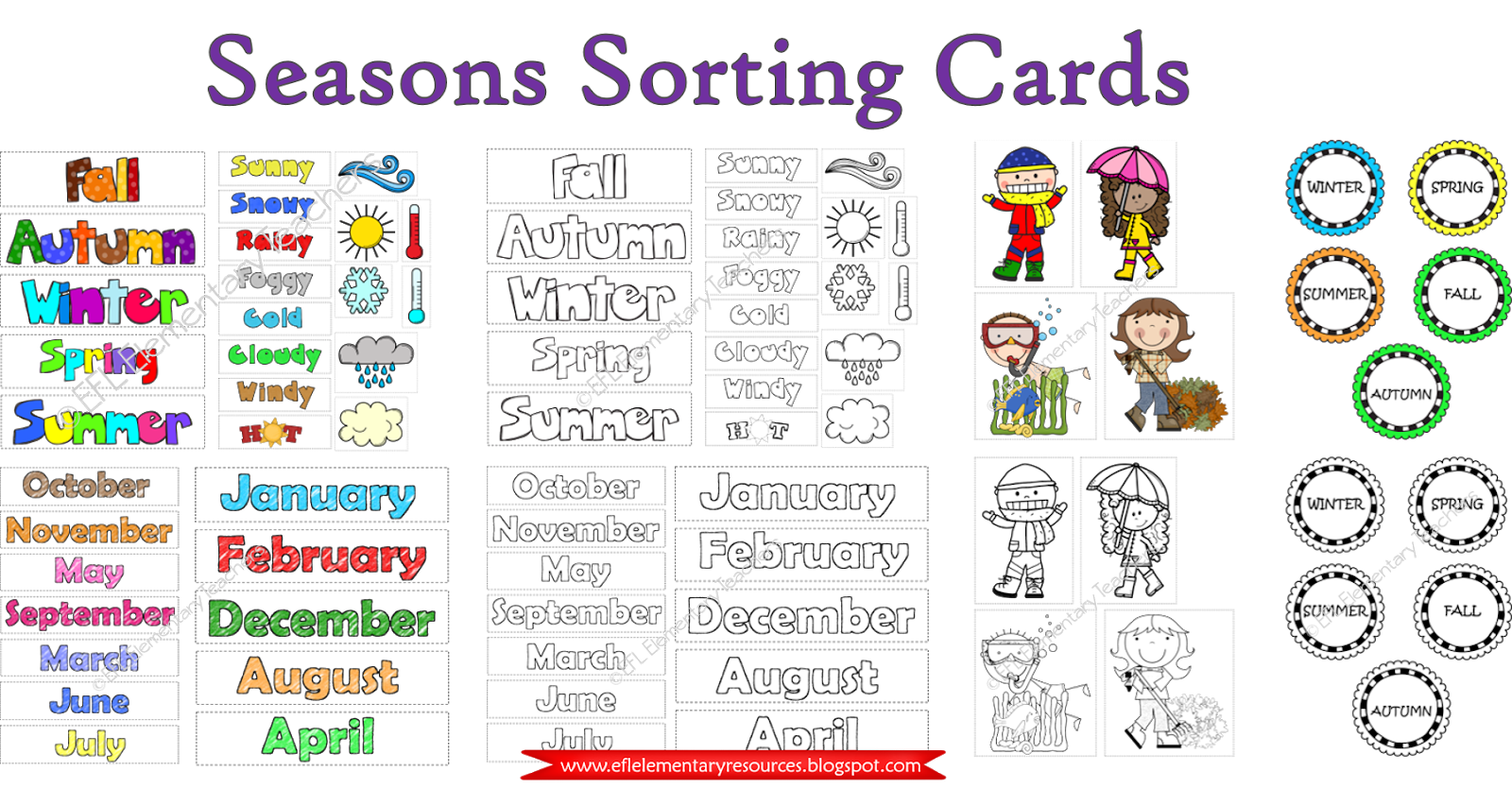 EFL Elementary Teachers: SEASONS and Weather