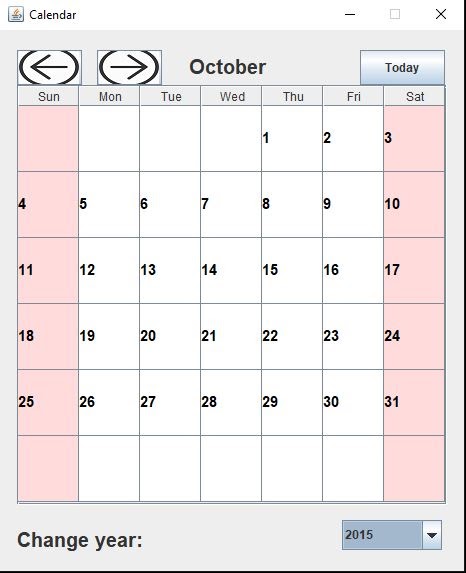 How to Develop Java Calendar using Swing - Harval Techzone