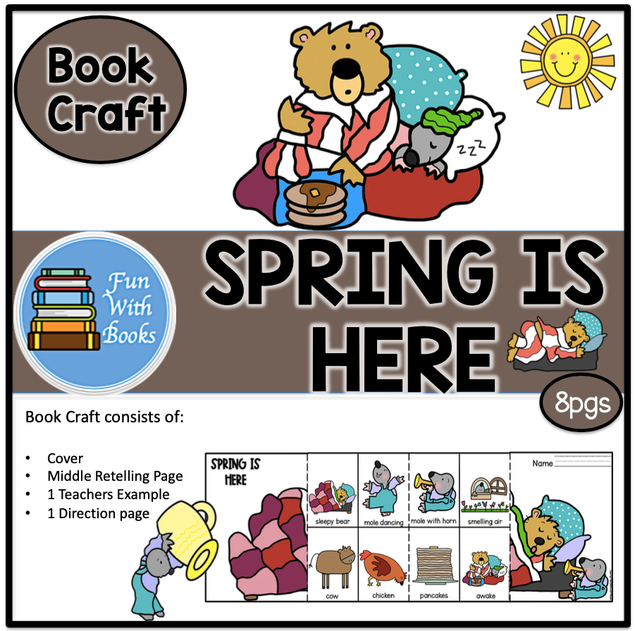 SPRING IS HERE BOOK CRAFT ~ Book Units by Lynn
