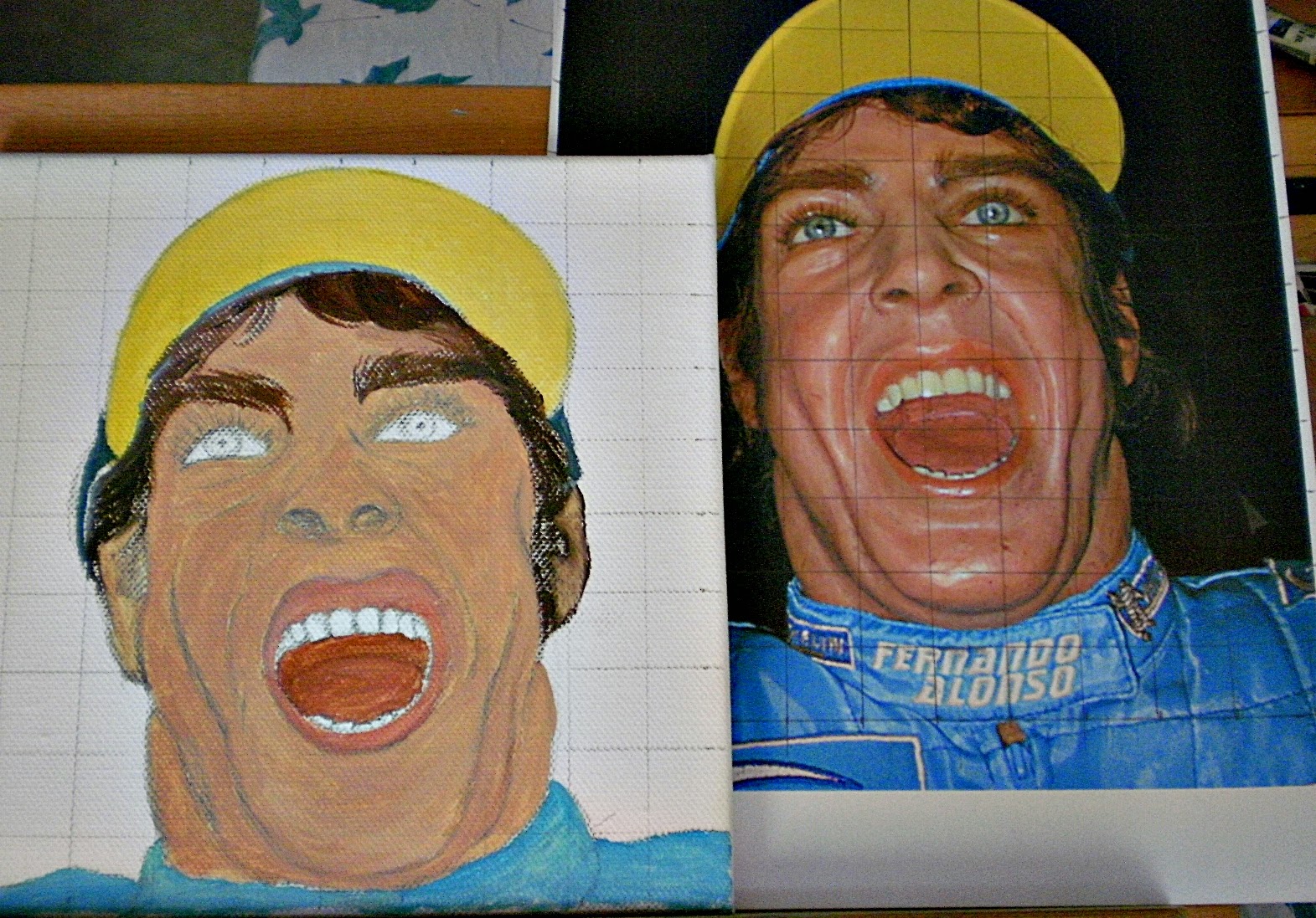 Pinturas al óleo Nistal Lorenzo: Fernando Alonso de cera pintado al ...
