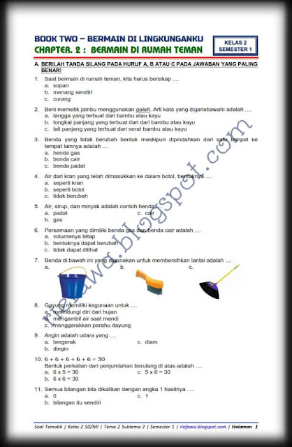 Soal Tematik Kelas 2 Tema 2 Subtema 2 Bermain di Lingkunganku - Bermain ... Soal Tematik Kelas 2 Tema 2 Subtema 2 Bermain di Lingkunganku - Bermain ...