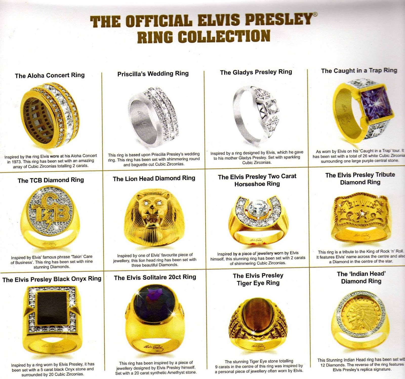 Beautiful Elvis jewelry Graceland