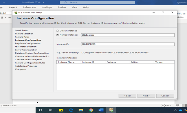 Installation : SQL and Microsoft Dynamics Navision 2016