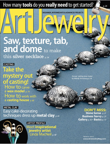 MELODY ARMSTRONG JEWELLERY: ART JEWELRY MAGAZINE - COVER STORY