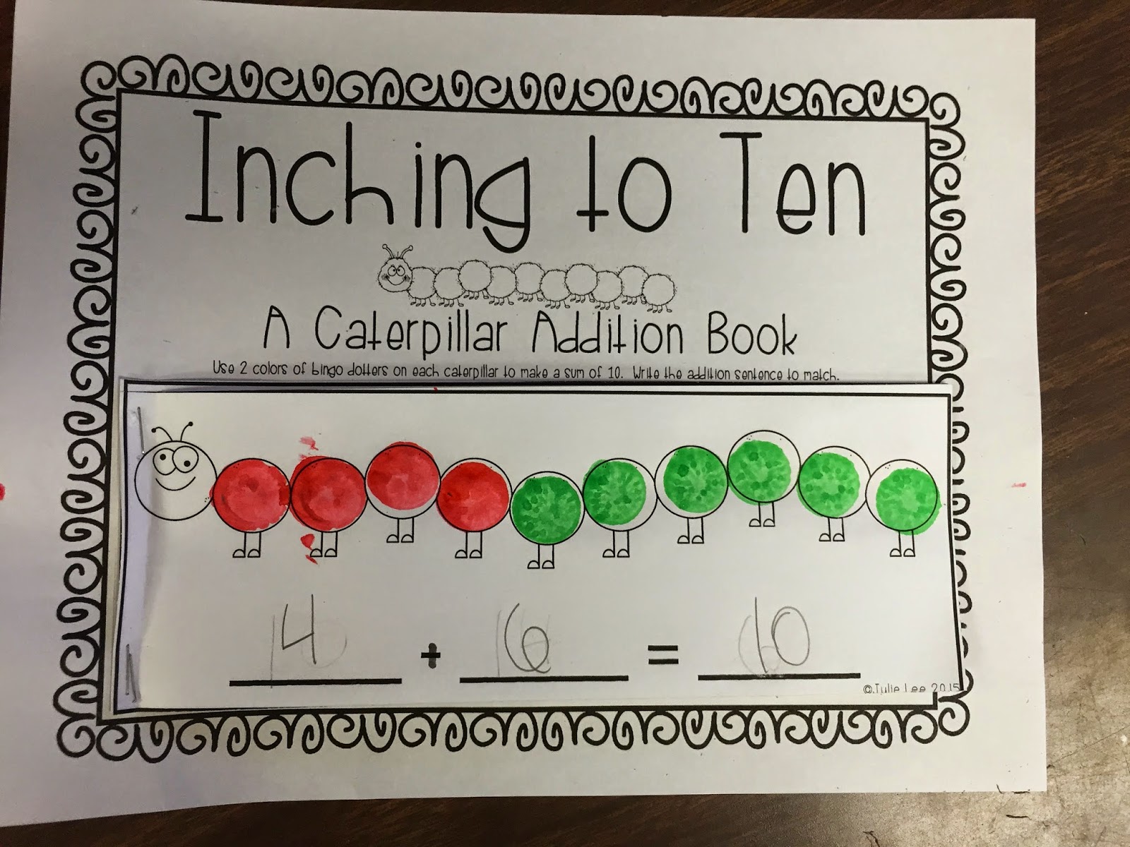 Mrs. Lee's Kindergarten: Caterpillar Addition and Subtraction Books & a ...