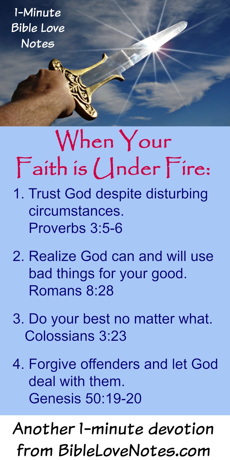 1-Minute Bible Love Notes: 4 Things to Remember When You're Faith is ...