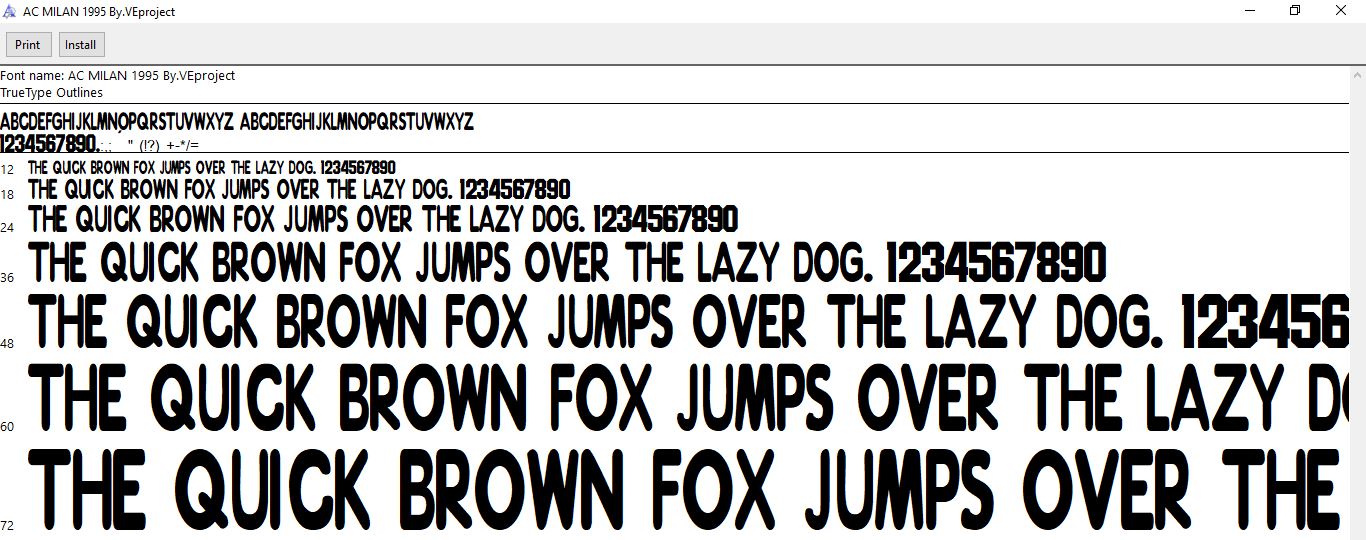 FONT AC MILAN 1995 1996 1997 ~ font football and design