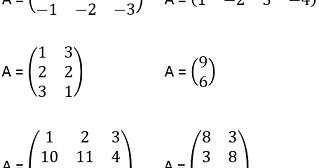 Matemáticas10: Ejemplos de Matriz Rectangular