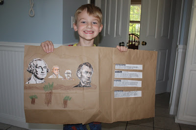 Superheroes and Princesses: Mount Rushmore Craft