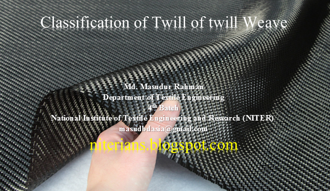 Classification of twill Weave ~ A Textile Blog run by NITERians
