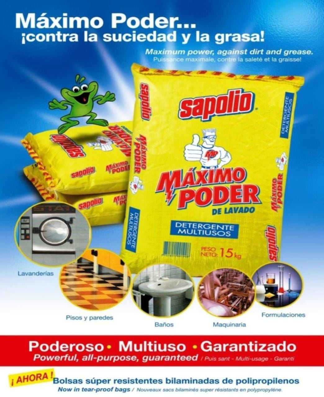 DETERGENTE SAPOLIO GRANEL X 15K