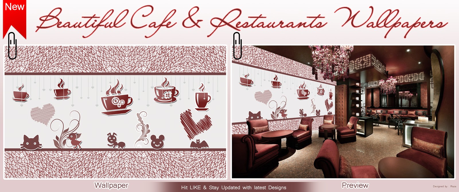 Graphics: Beautiful Cafe 'n' Restaurants Wallpaper Design
