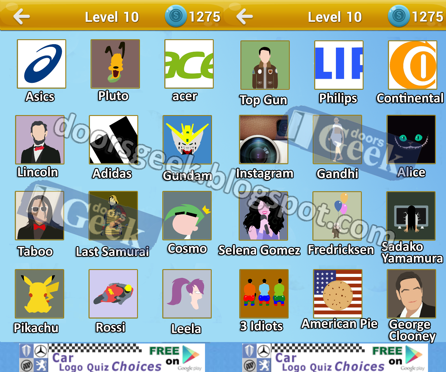 Icomania - What's the Icon? Level 10 ~ Doors Geek