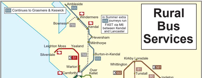 Lancaster District Bus Users' Group: BUG PUBLISHES NEW RURAL BUS MAP