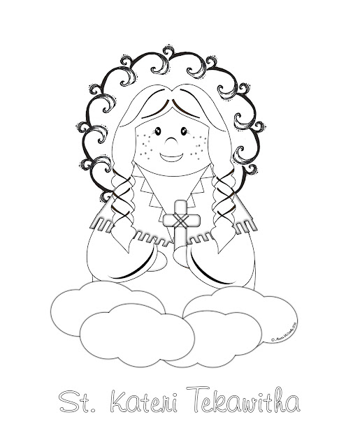 Coloring Page Kateri Tekakwitha Coloring Pages