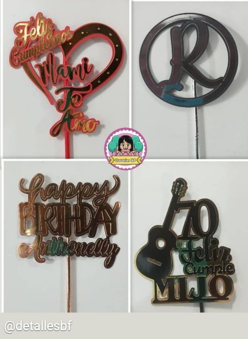 Topper doble con metalizado - Mis Toppers Tus Toppers