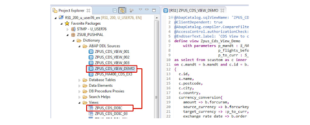 CDS Views Of SAP HANA For Beginners With Example.