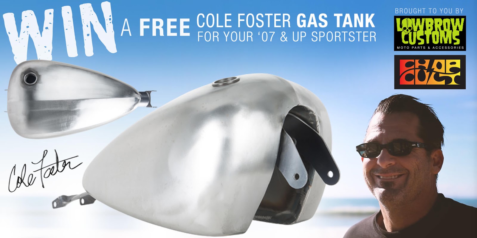 ChopCult: Win a Cole Foster Sportster Gas Tank from Lowbrow Customs