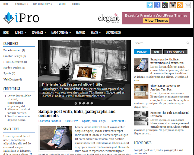 Free Customizable Blogger Templates | Simple Html Responsive Blogspot ...