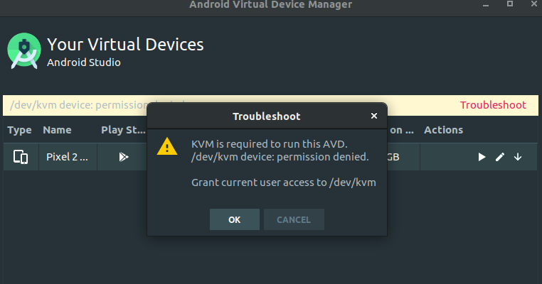 WeB LoG'S JuUiER: KVM is required to run this AVD /dev/kvm device ... WeB LoG'S JuUiER: KVM is required to run this AVD /dev/kvm device ...