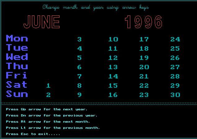 mohi planet: Simple Calendar in C/C++