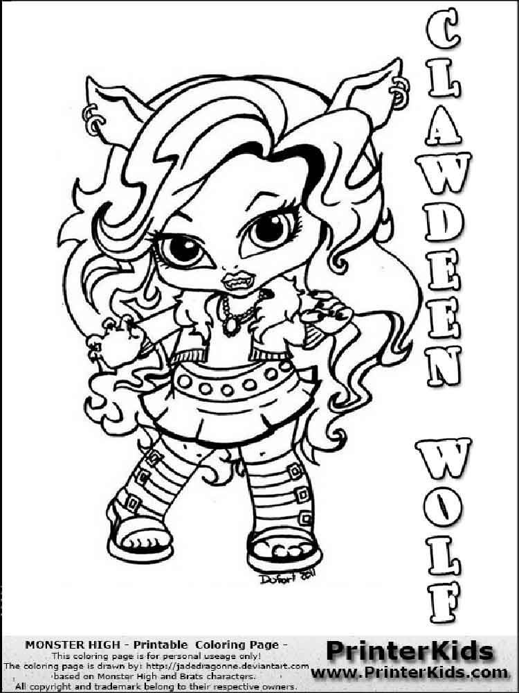 Baby Monster High Coloring Pages ~ Coloring Print