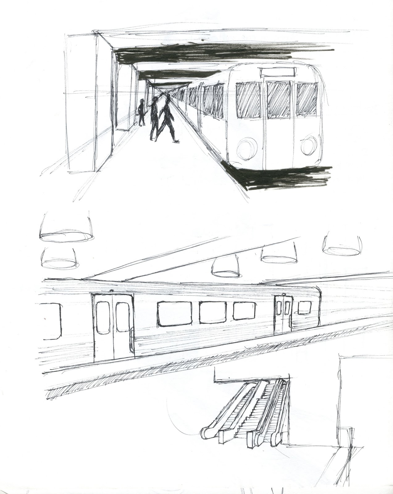 Edward Platt III Sketchbook: Subway Sketches