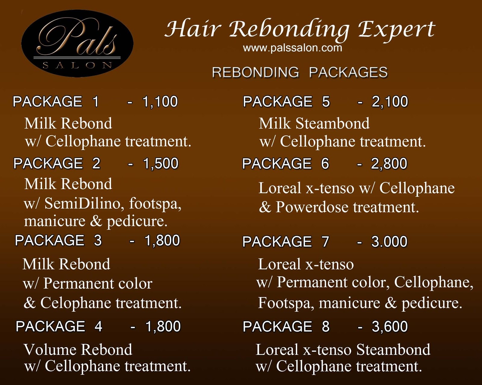Pals Salon: SERVICES