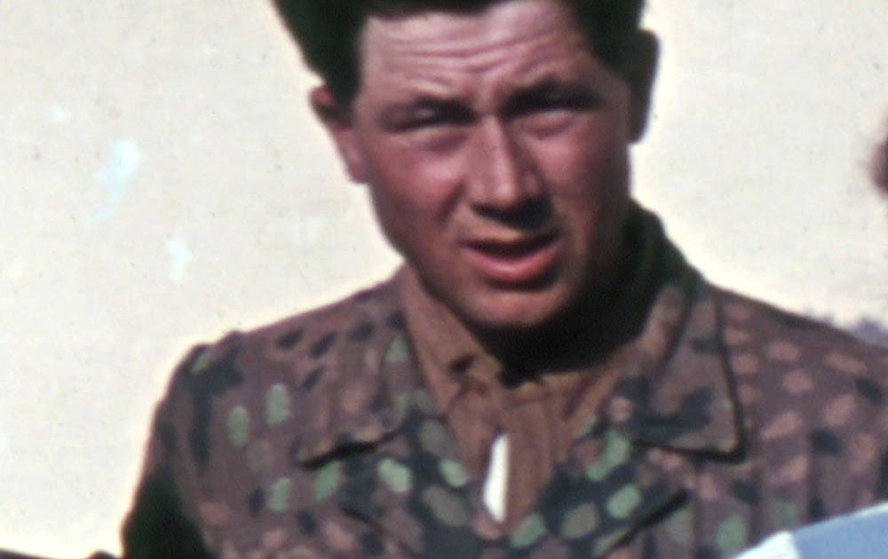 World War II in Color: SS Soldier in Pea Dot Camo with Civilian