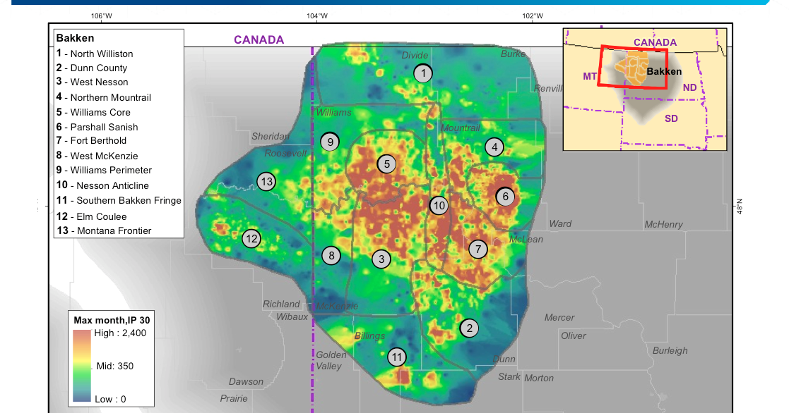 The Million Dollar Way (The Bakken Oil Blog): Heat Map For The ...