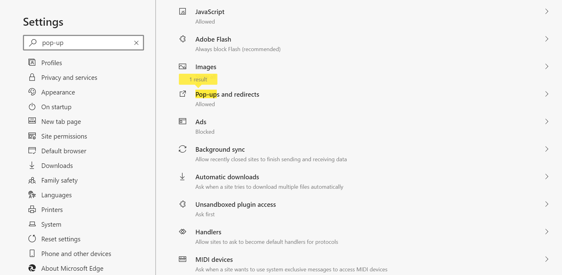 How To Enable Pop-Up / Disable Pop-Up window in Microsoft Edge Version ...
