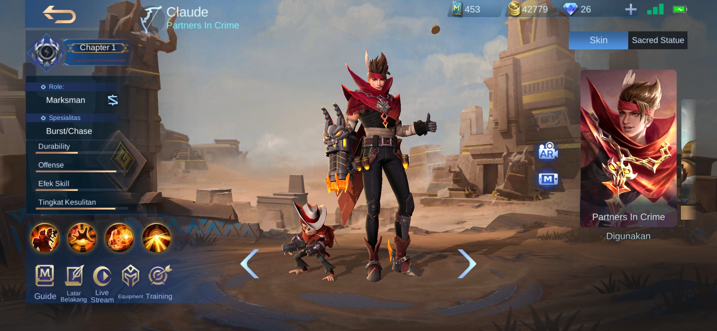 Script Skin Claude Blazing Trace Full Effect Mobile Legends - Nolife ...