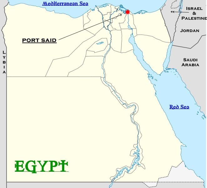 From Egypt With Love: Port Said Location on Map