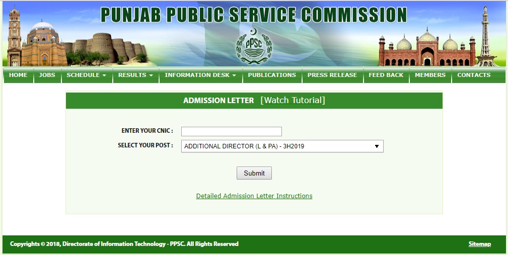 PPSC EDUCATORS 2019 WRITTEN TEST ROLL SLIPS DOWLOADING LINK