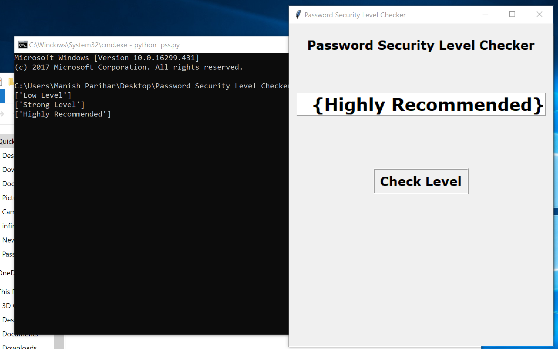 Password Security Level Checker